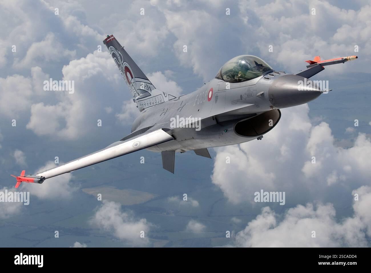 Danish Air Force Lockheed Martin F-16 Fighting Falcon in flight during ...