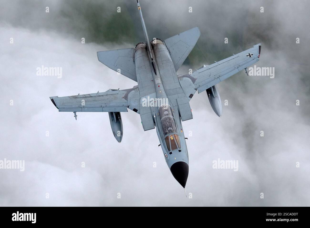 German Air Force Tornado banking left, showing off its versatile wings ...