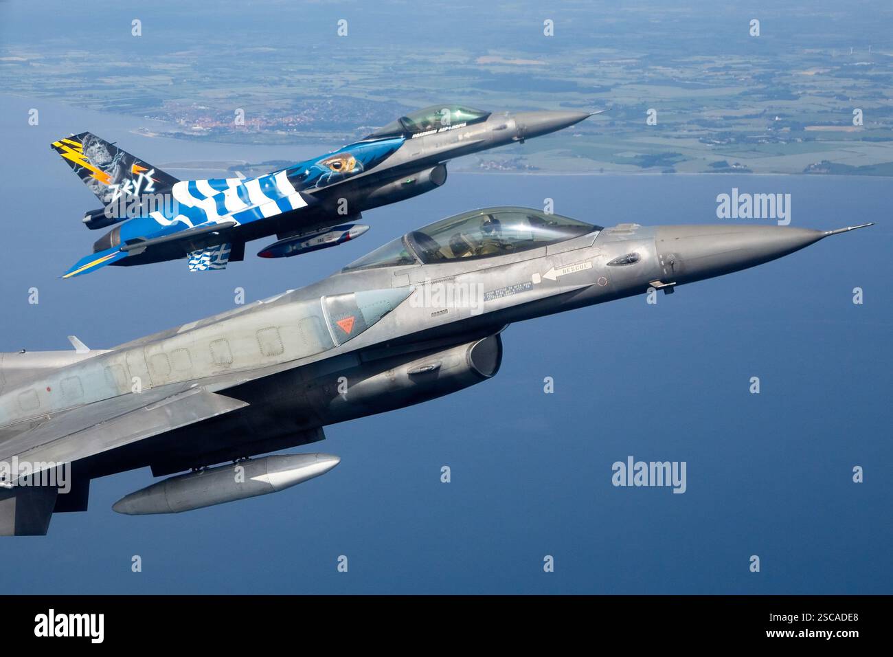 Hellenic Air Force Lockheed Martin F-16 Fighting Falcon Zeus performing ...