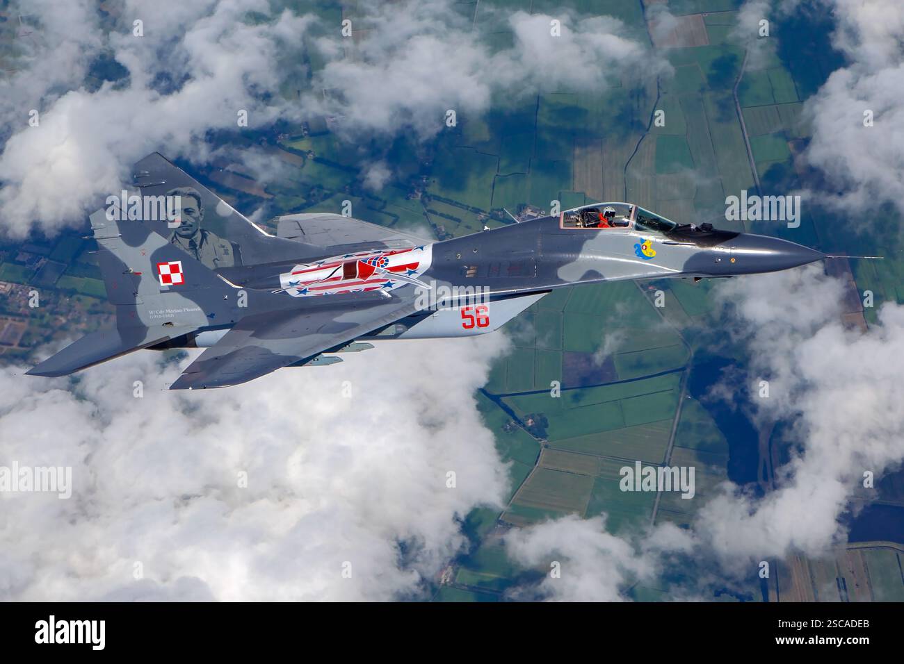 A Polish Air Force Mikoyan MiG-29 fighter jet in flight during an air ...