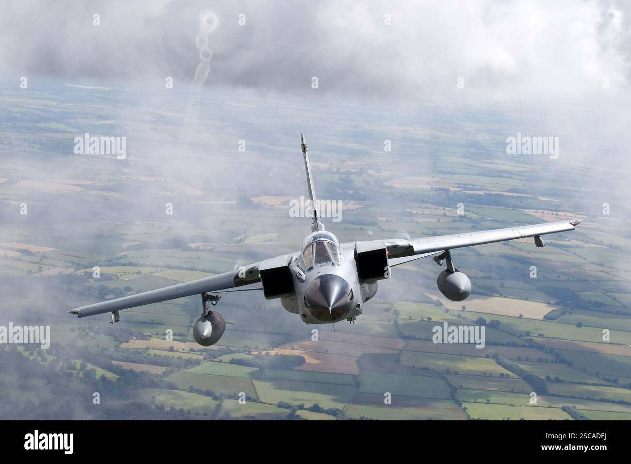 Panavia Tornado of the German Air Force performing a high-speed pass ...