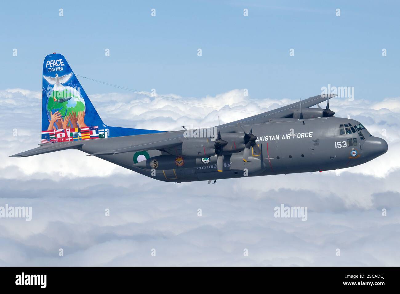 Pakistan Air Force C-130 Hercules in flight Stock Photo - Alamy