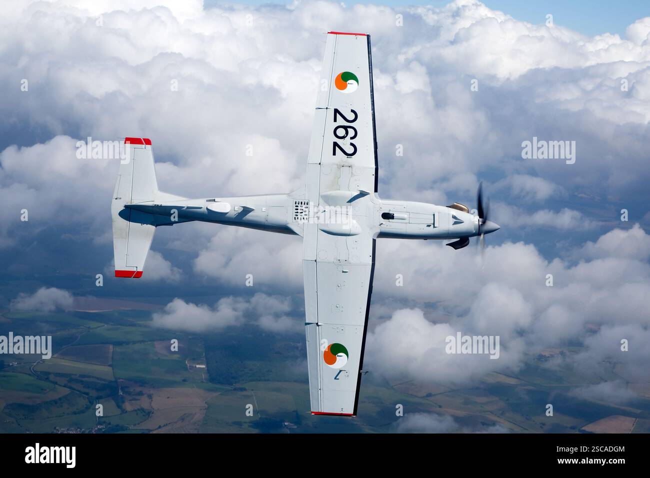 Irish Air Corps Pilatus PC-9 performing aerobatic maneuvers Stock Photo ...