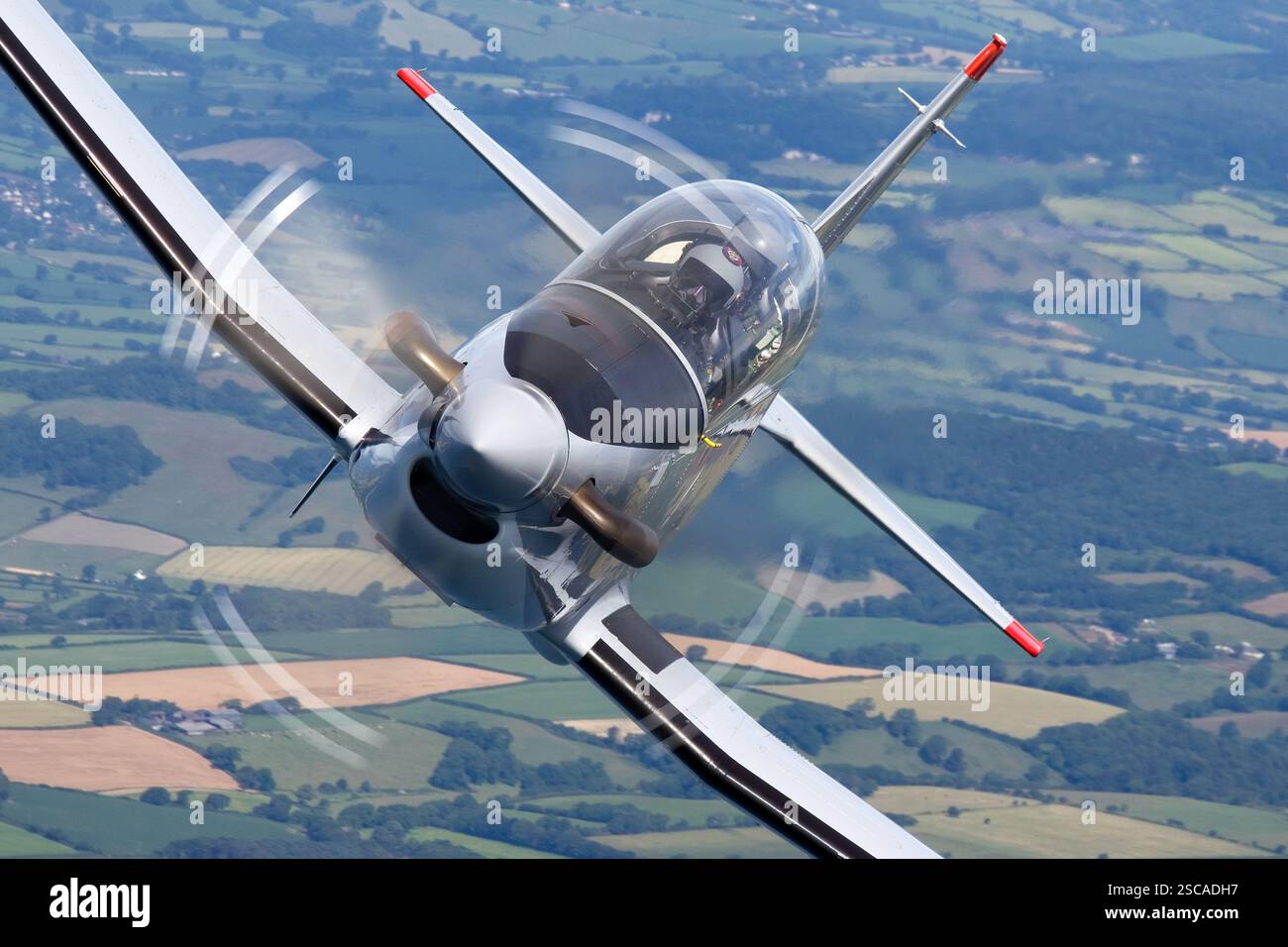 The Irish Air Corps Pilatus PC-9 performing a close formation flight ...