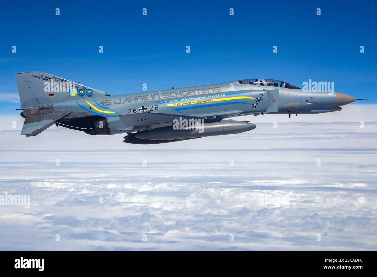 A German Air Force McDonnell Douglas F-4 Phantom II flying during an ...