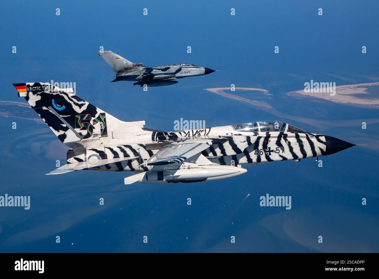 A German Air Force Panavia Tornado in flight during an air-to-air photo ...