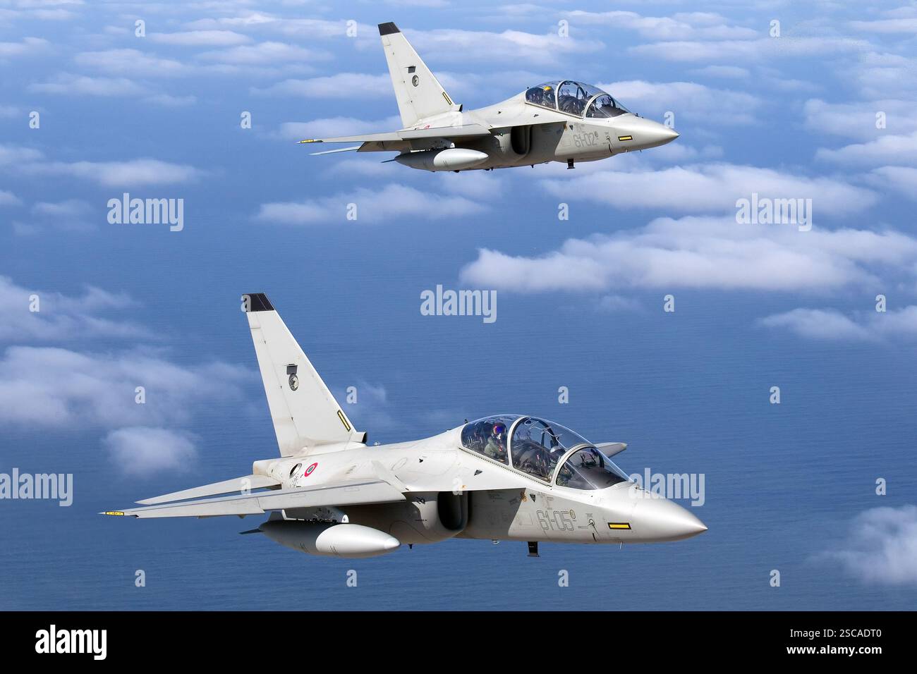 Italian Air Force Alenia Aermacchi M-346 Master in flight during an air ...