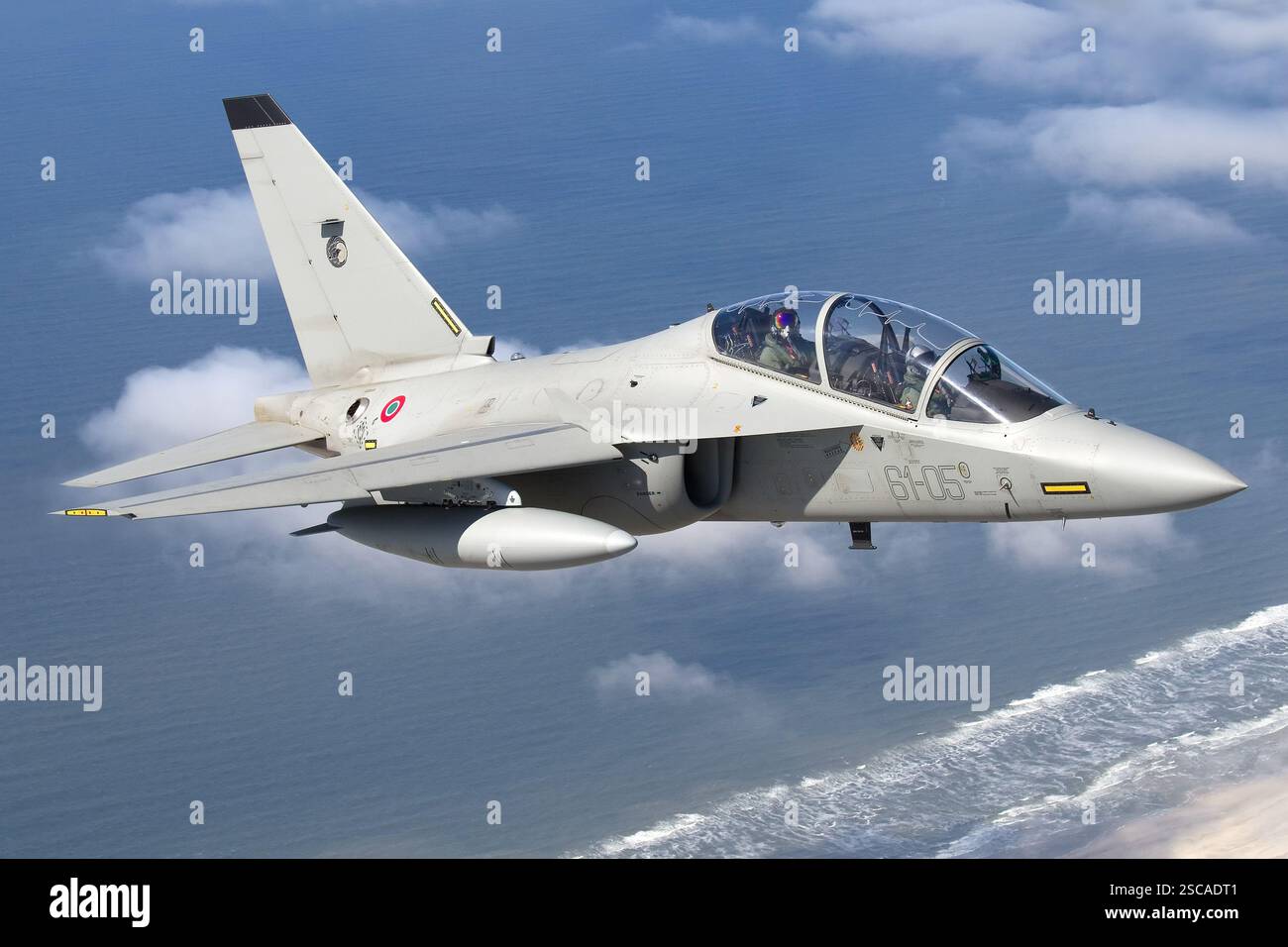 Italian Air Force Alenia Aermacchi M-346 Master performing an aerial ...