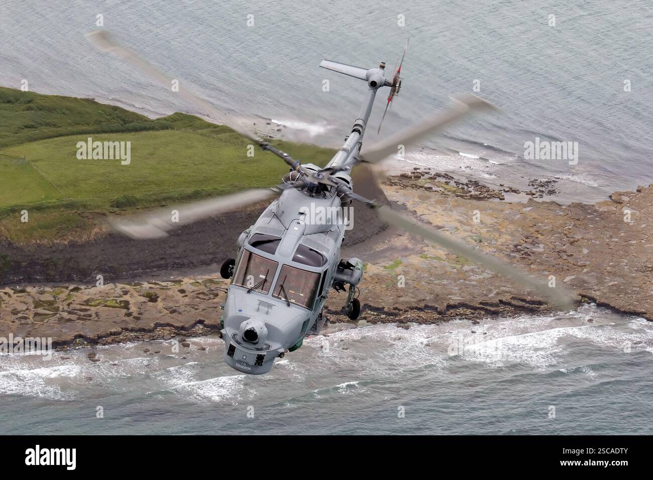 Royal Navy Lynx helicopter in a close formation flight, highlighting ...