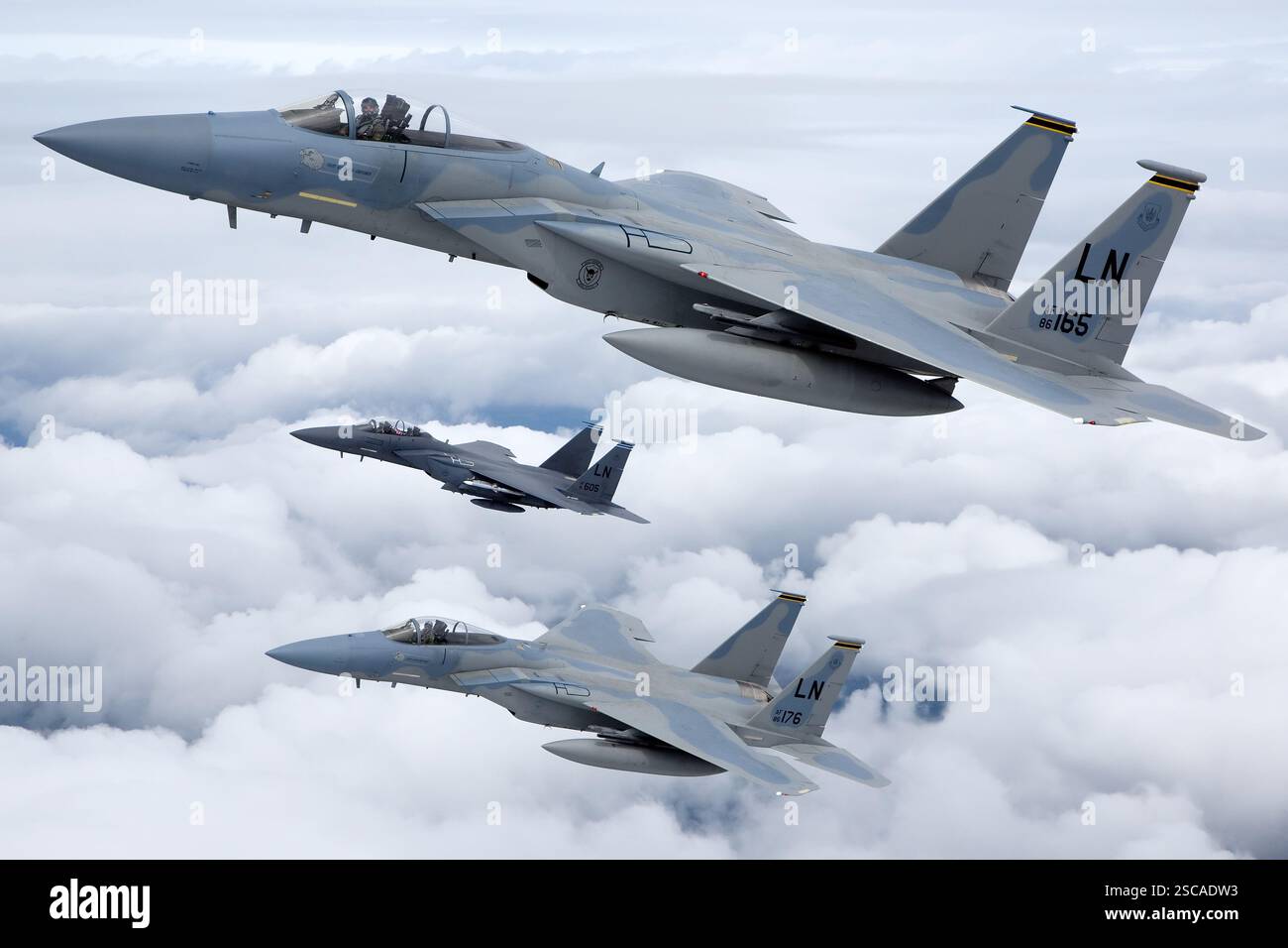 United States Air Force McDonnell Douglas F-15 Eagle in flight. Powered ...