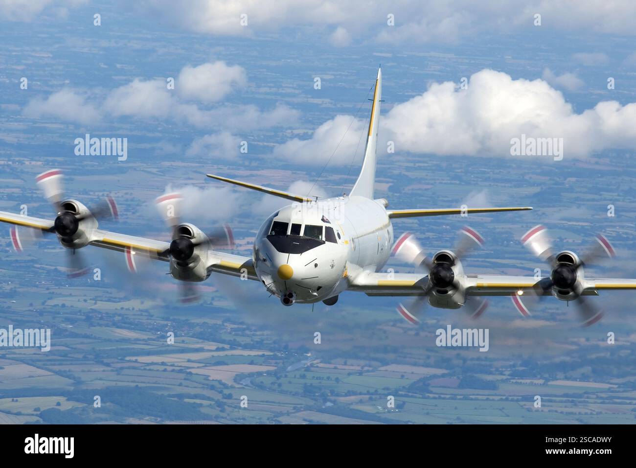German Navy Lockheed P-3C Orion conducting a maritime patrol mission ...