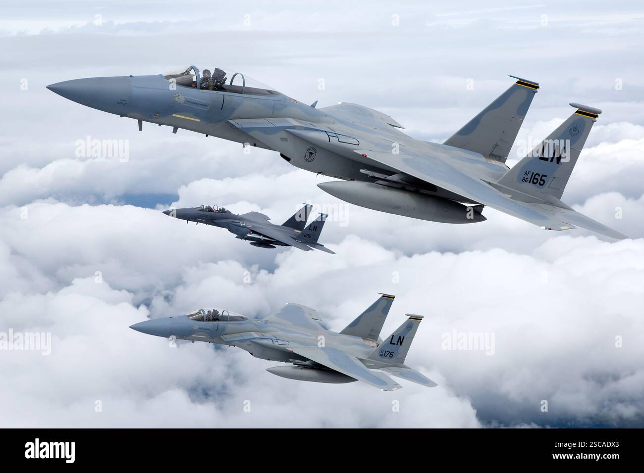 United States Air Force McDonnell Douglas F-15 Eagle in flight. Powered ...