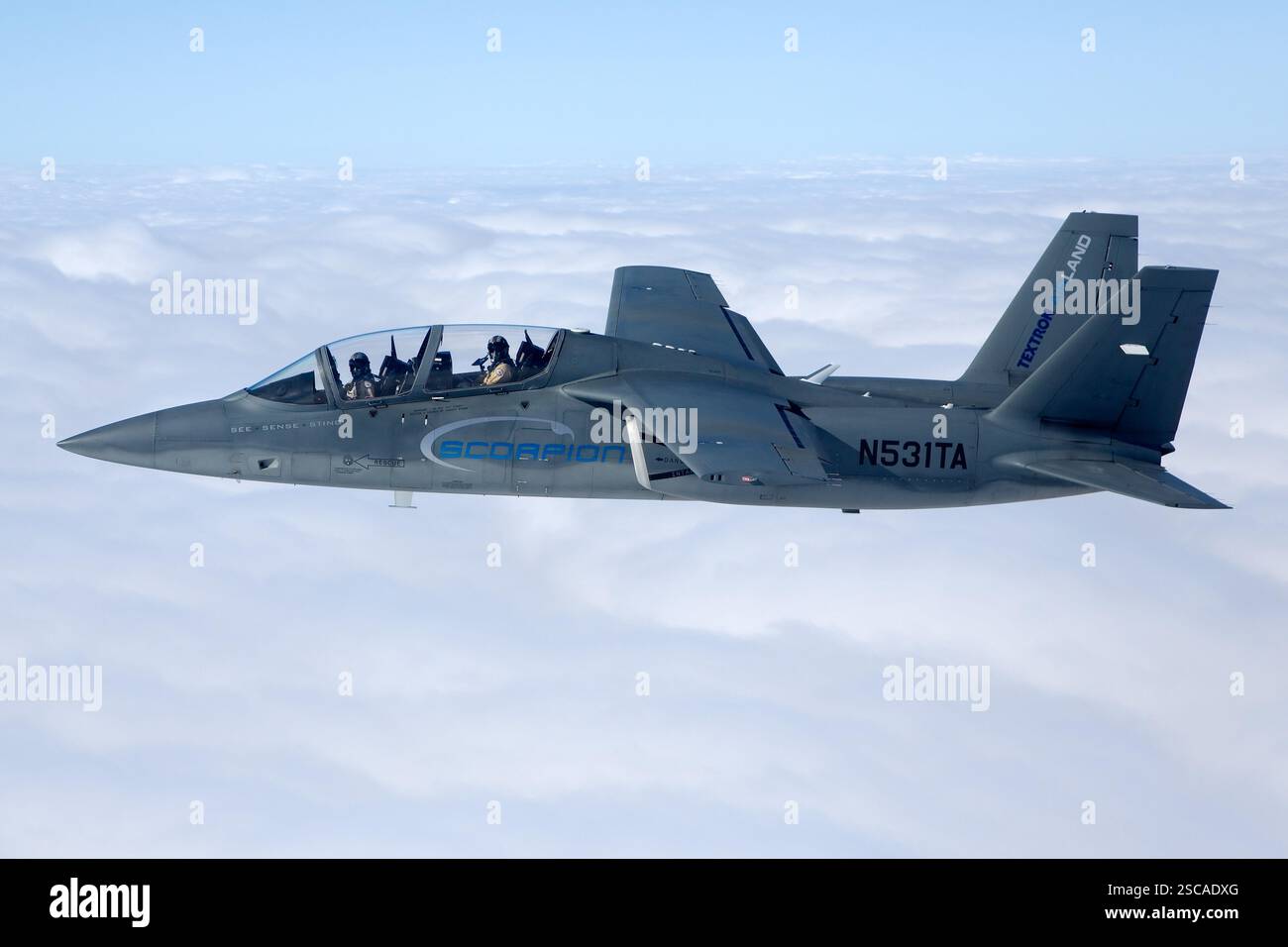 Textron Scorpion in formation flight Stock Photo - Alamy