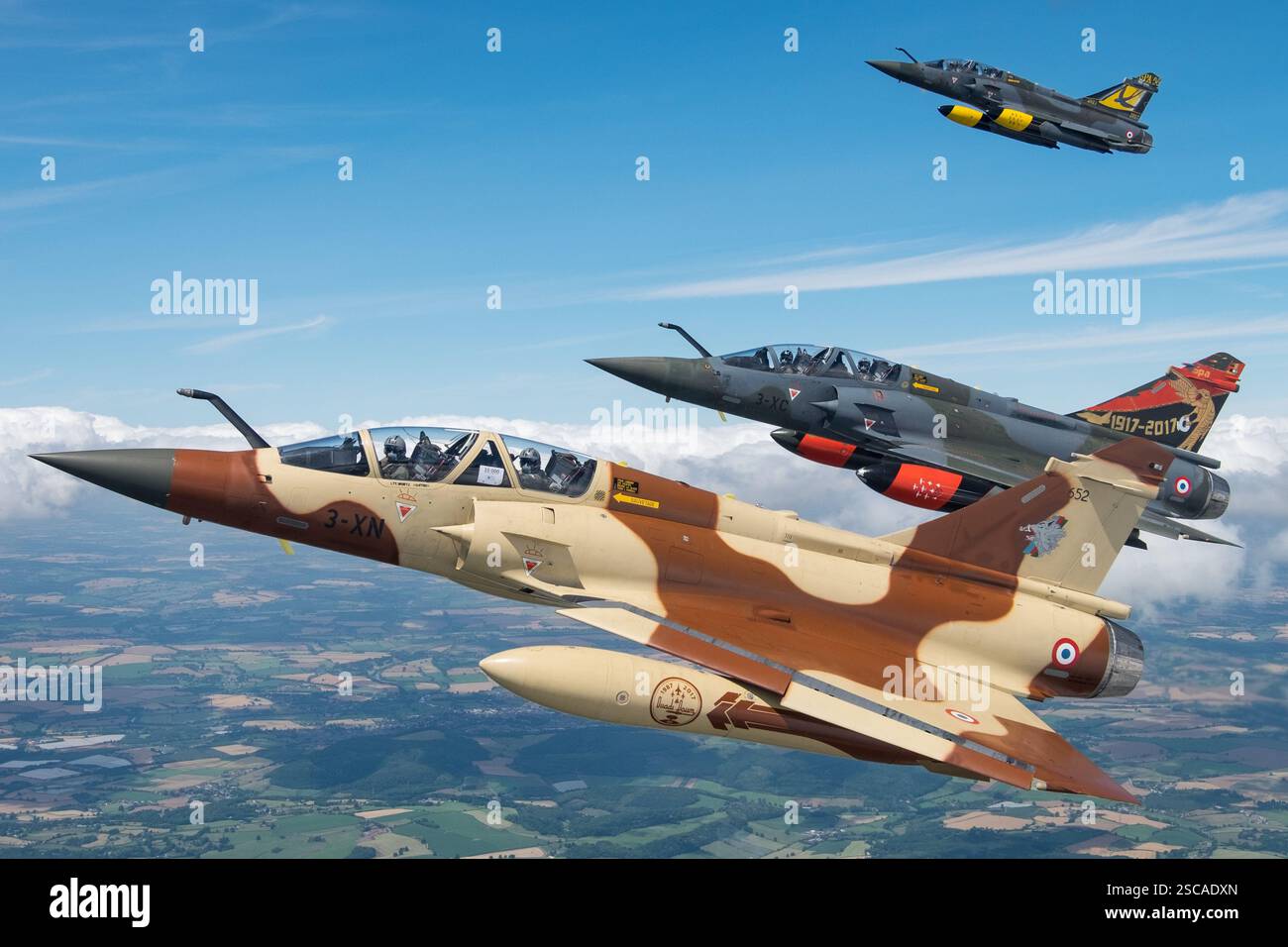 French Air Force Dassault Mirage 2000 executing a high-G turn Stock ...