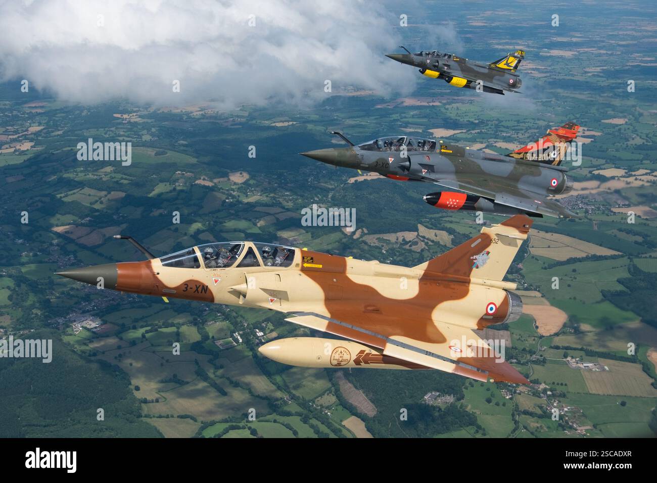 French Air Force Dassault Mirage 2000 performing a high-speed pass ...