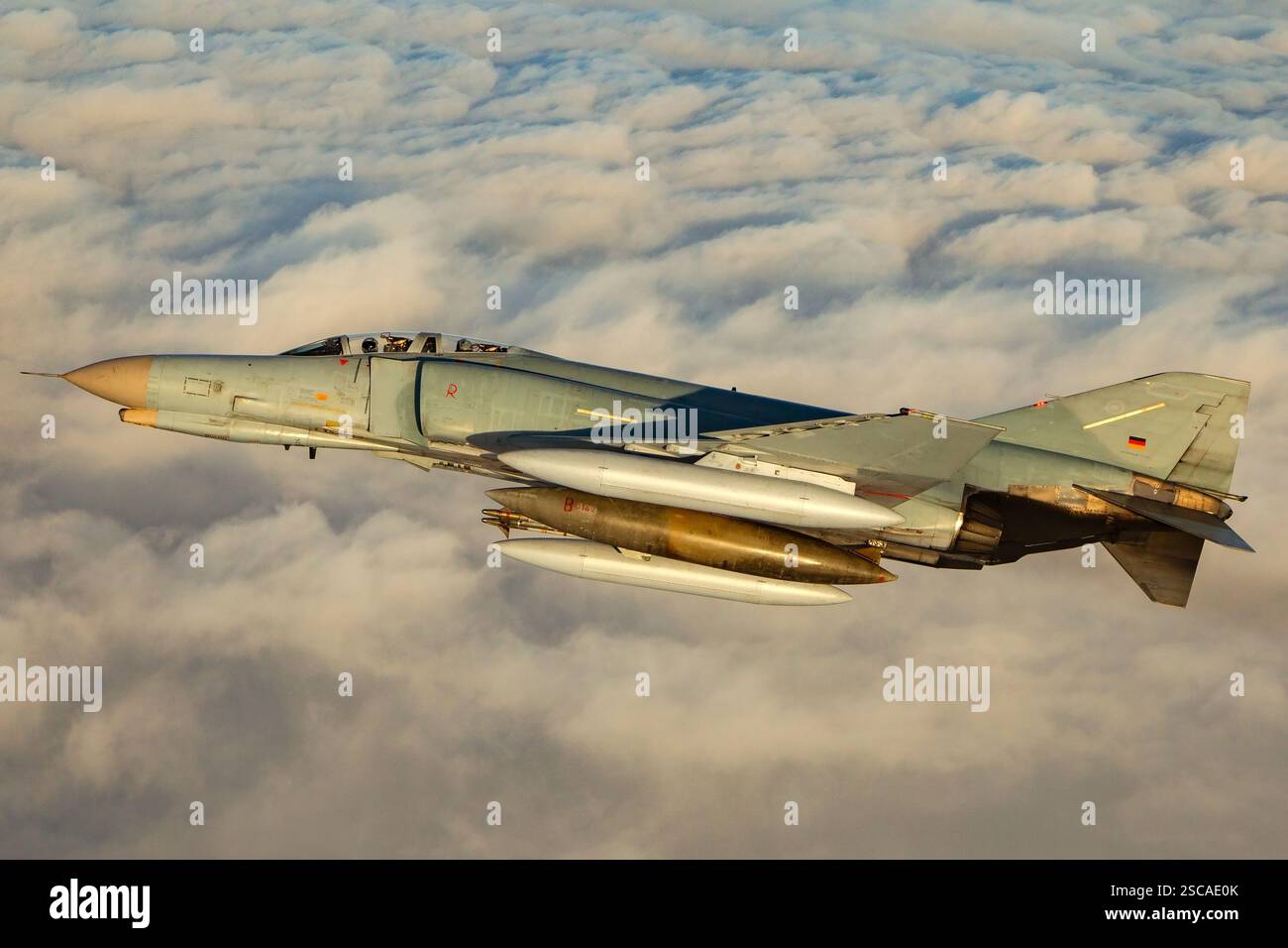 A German Air Force McDonnell Douglas F-4 Phantom II flying during ...