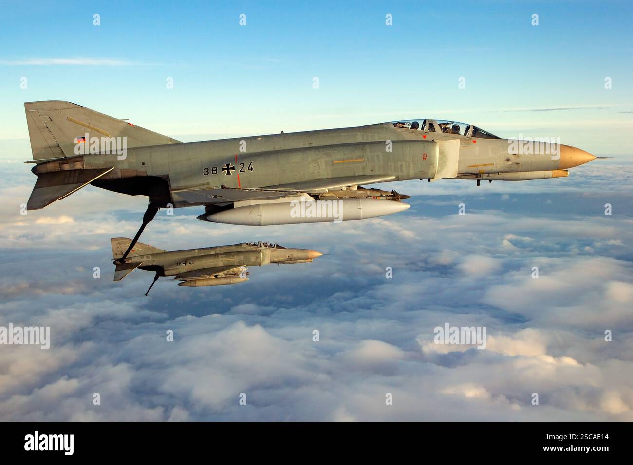 A German Air Force McDonnell Douglas F-4 Phantom II flying during ...