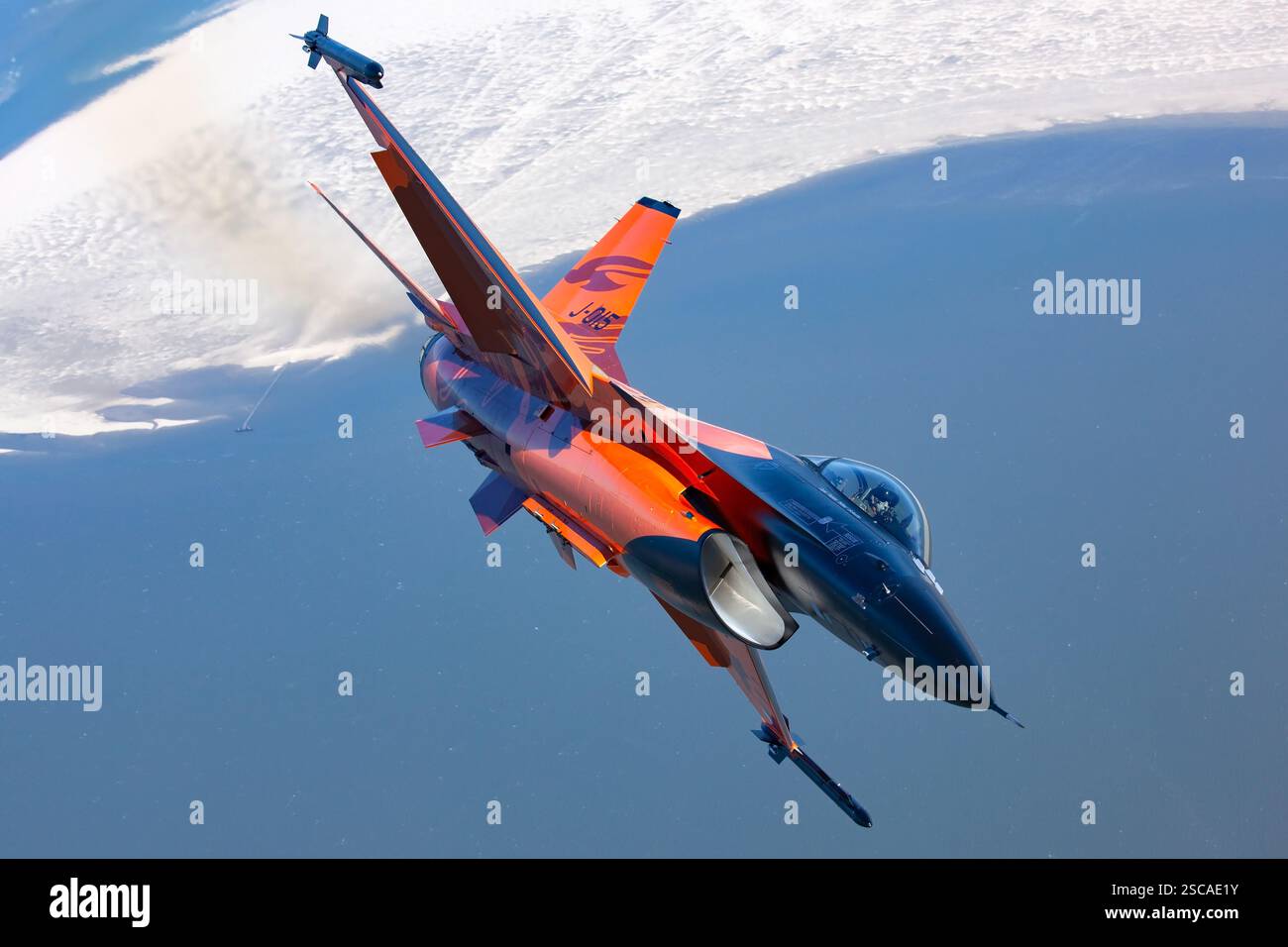 Royal Netherlands Air Force F-16 Fighting Falcon, known as the 'Orange ...