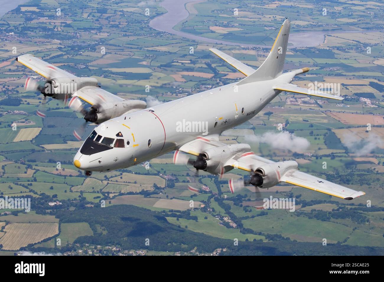 Lockheed P-3C Orion of the German Navy in flight, designed for long ...