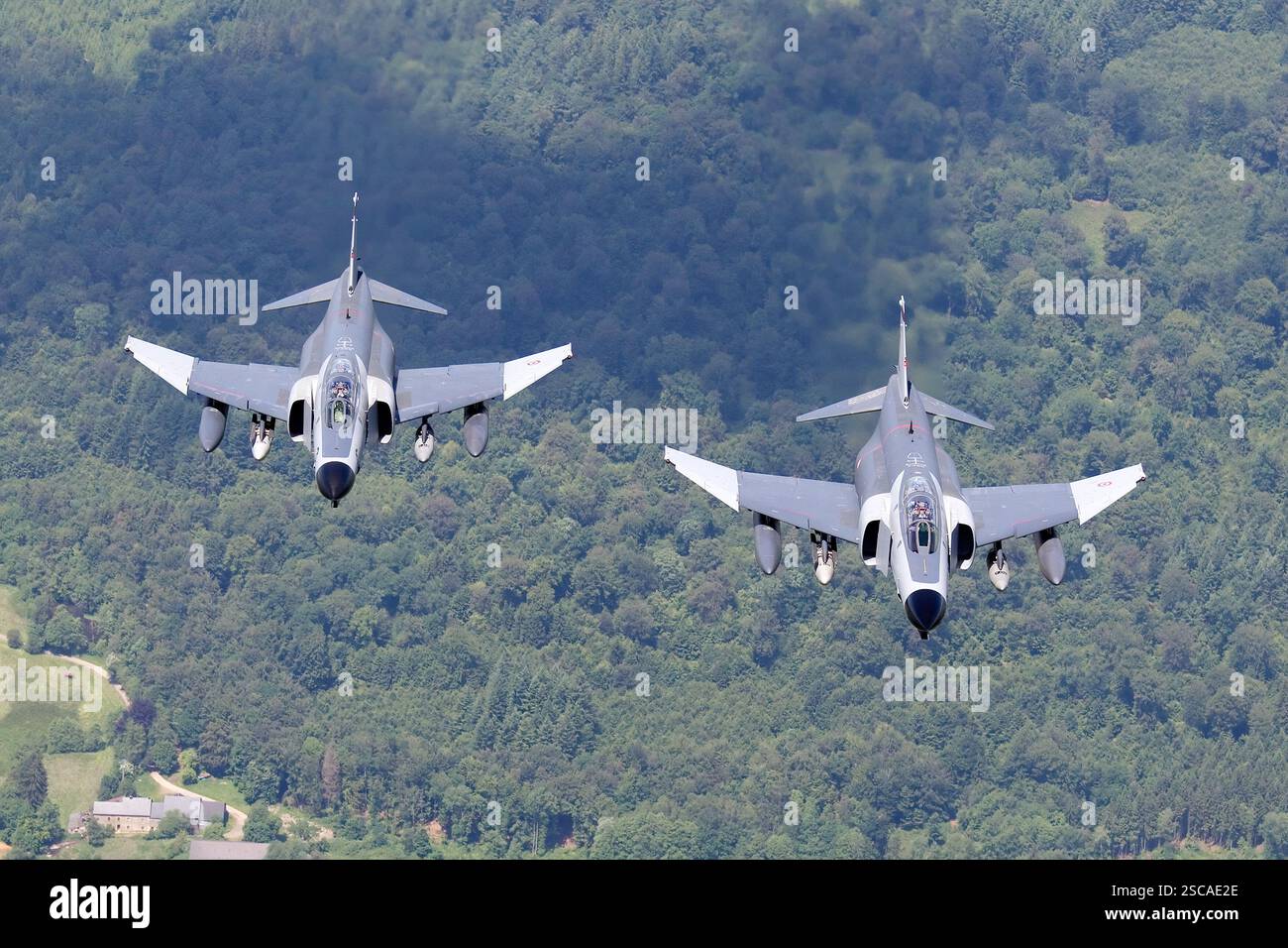 Turkish Air Force McDonnell Douglas F-4 Phantom II in flight during an ...