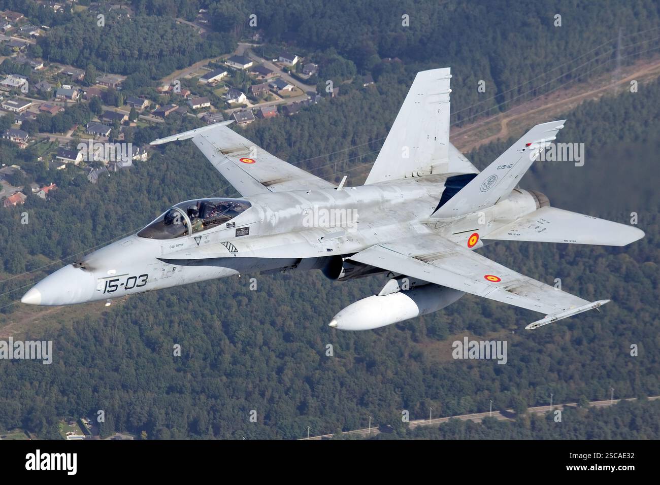 Spanish Air Force F/A-18 Hornet performing a combat mission. Powered by ...