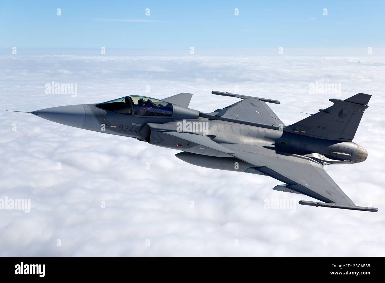 Czech Air Force Saab JAS 39 Gripen in flight, showcasing its ...