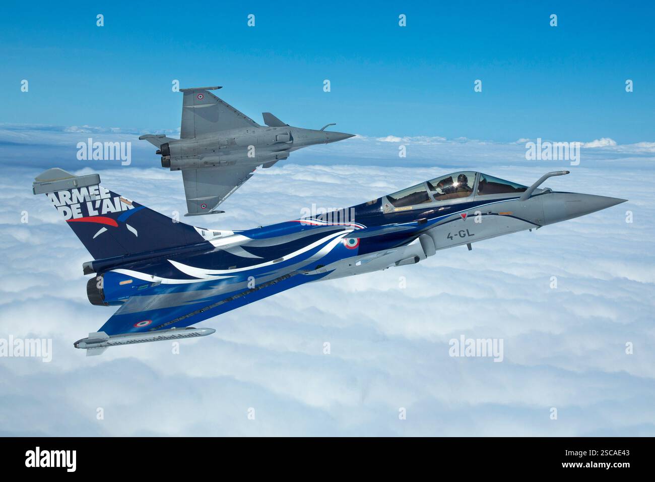 French Air Force Dassault Rafale performing a high-speed pass Stock ...