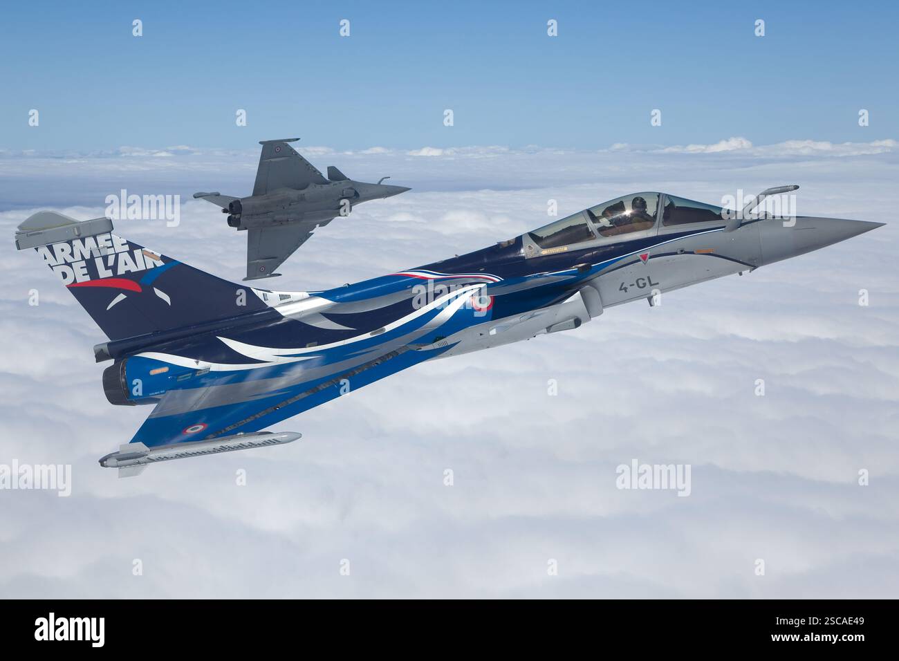 French Air Force Dassault Rafale performing a high-speed pass Stock ...