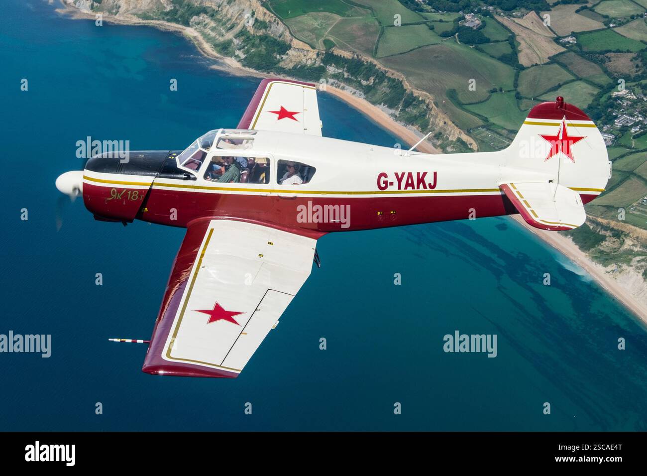 A Yakovlev Yak-18T, a Soviet-designed trainer aircraft, captured in ...