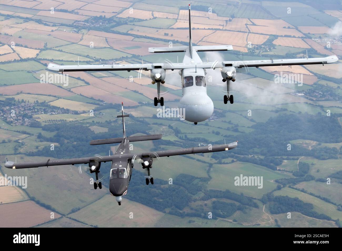 Britten-Norman Defender performing a reconnaissance mission Stock Photo ...