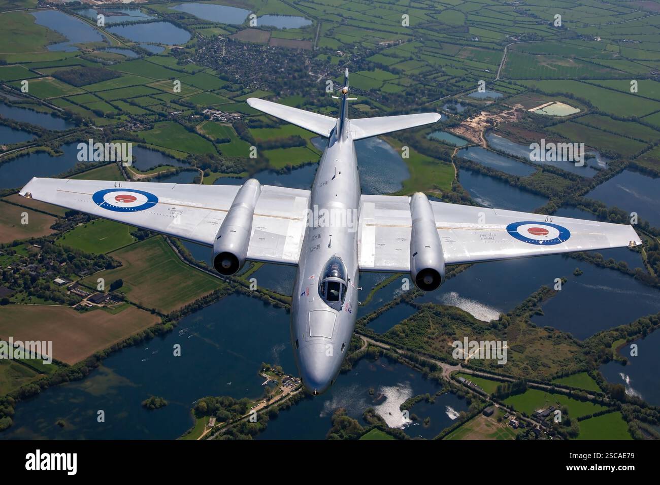The Electric Canberra, a modified British Canberra B.2 bomber retrofitted with electric engines ...