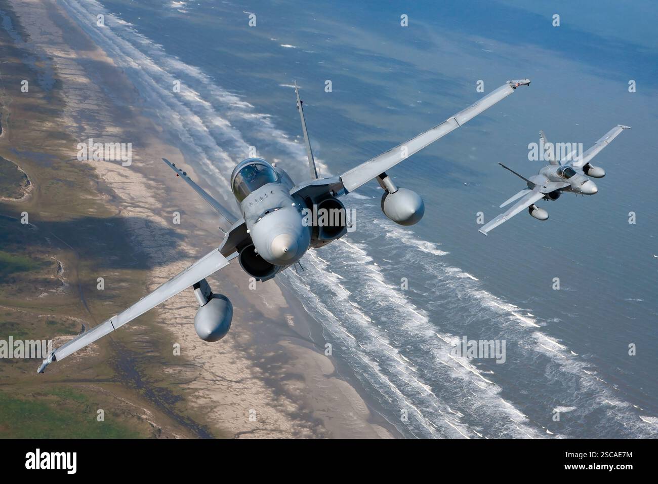 Finnish Air Force Boeing F/A-18 Hornet performing aerial maneuvers ...