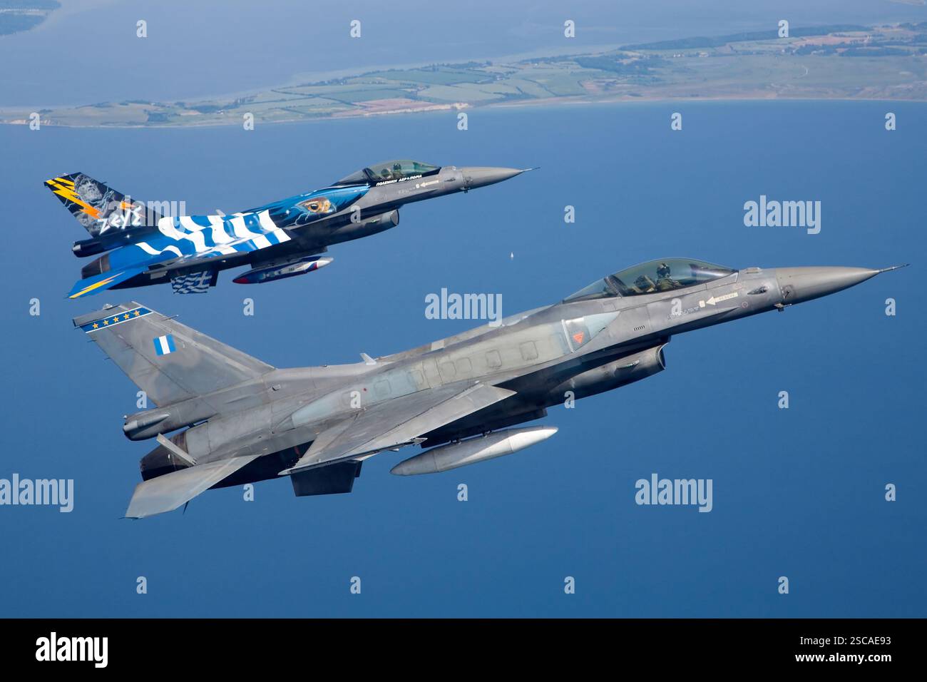 Hellenic Air Force Lockheed Martin F-16 Fighting Falcon Zeus performing ...