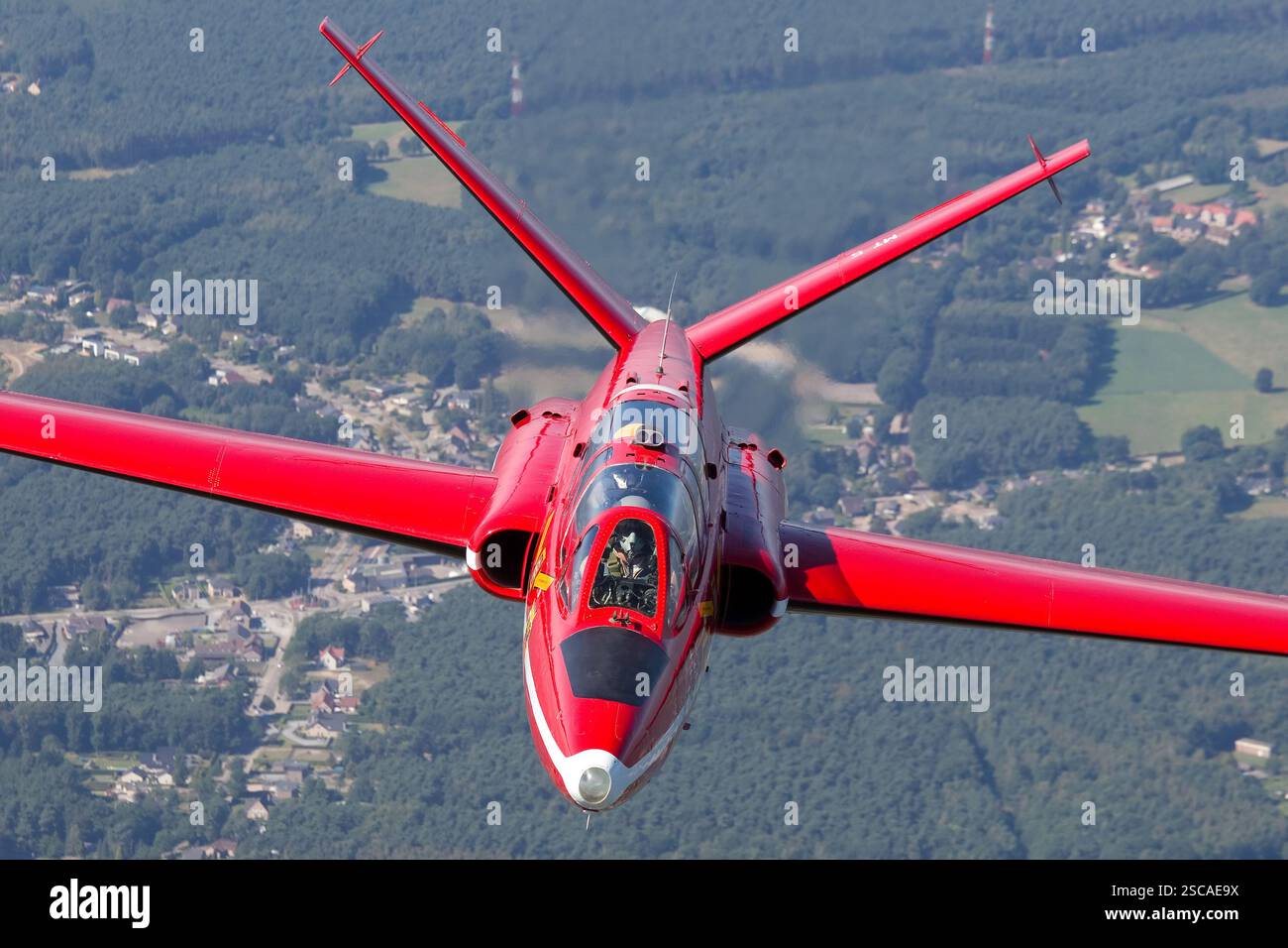 Fouga CM.170 Magister, a French-built jet trainer aircraft, powered by ...