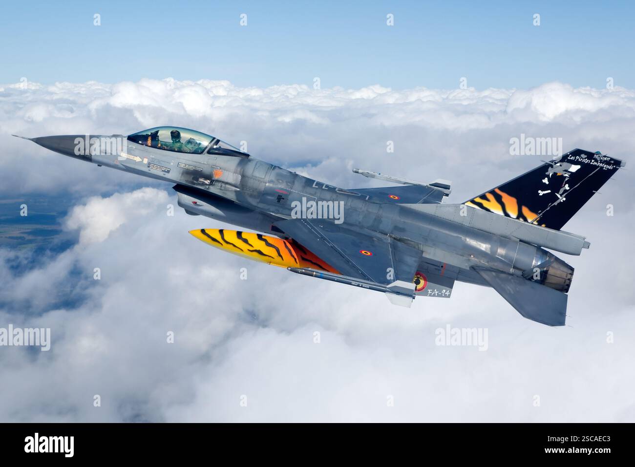 The Belgian Air Force's F-16 Fighting Falcon is powered by the Pratt & Whitney F100 engine and ...