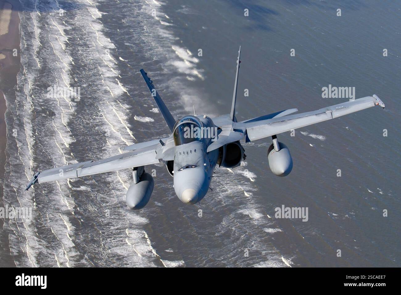 Finnish Air Force Boeing F/A-18 Hornet performing aerial maneuvers ...