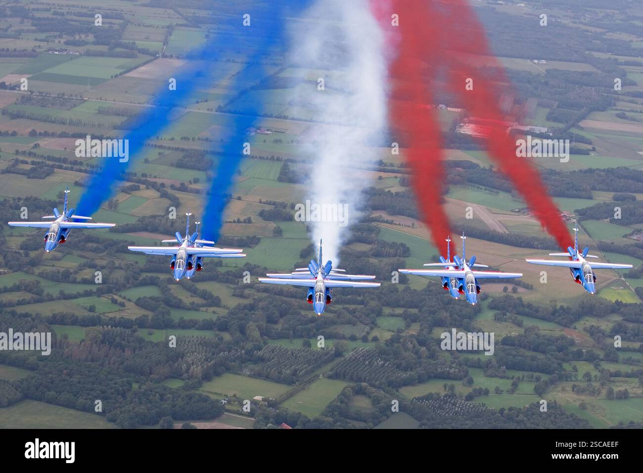 The Patrouille de France, flying the Dassault Alpha Jet, is the ...