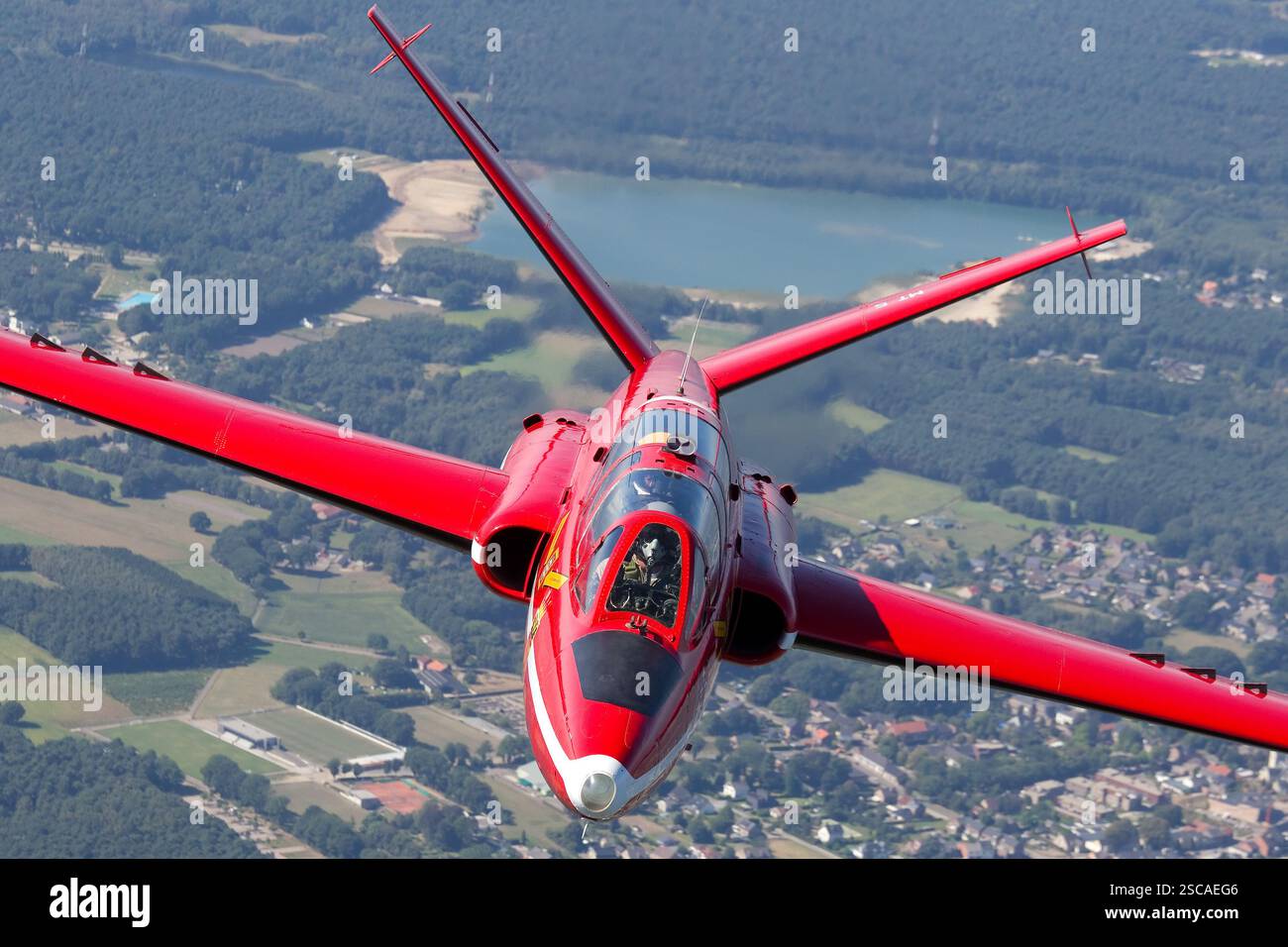Fouga CM.170 Magister, a French-built jet trainer aircraft, powered by ...