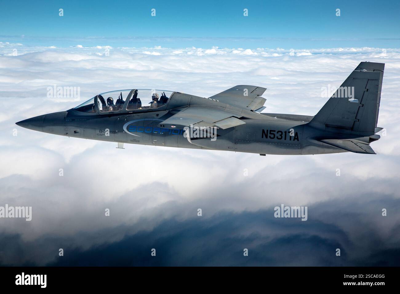 Textron Scorpion conducting a mission profile simulation Stock Photo ...