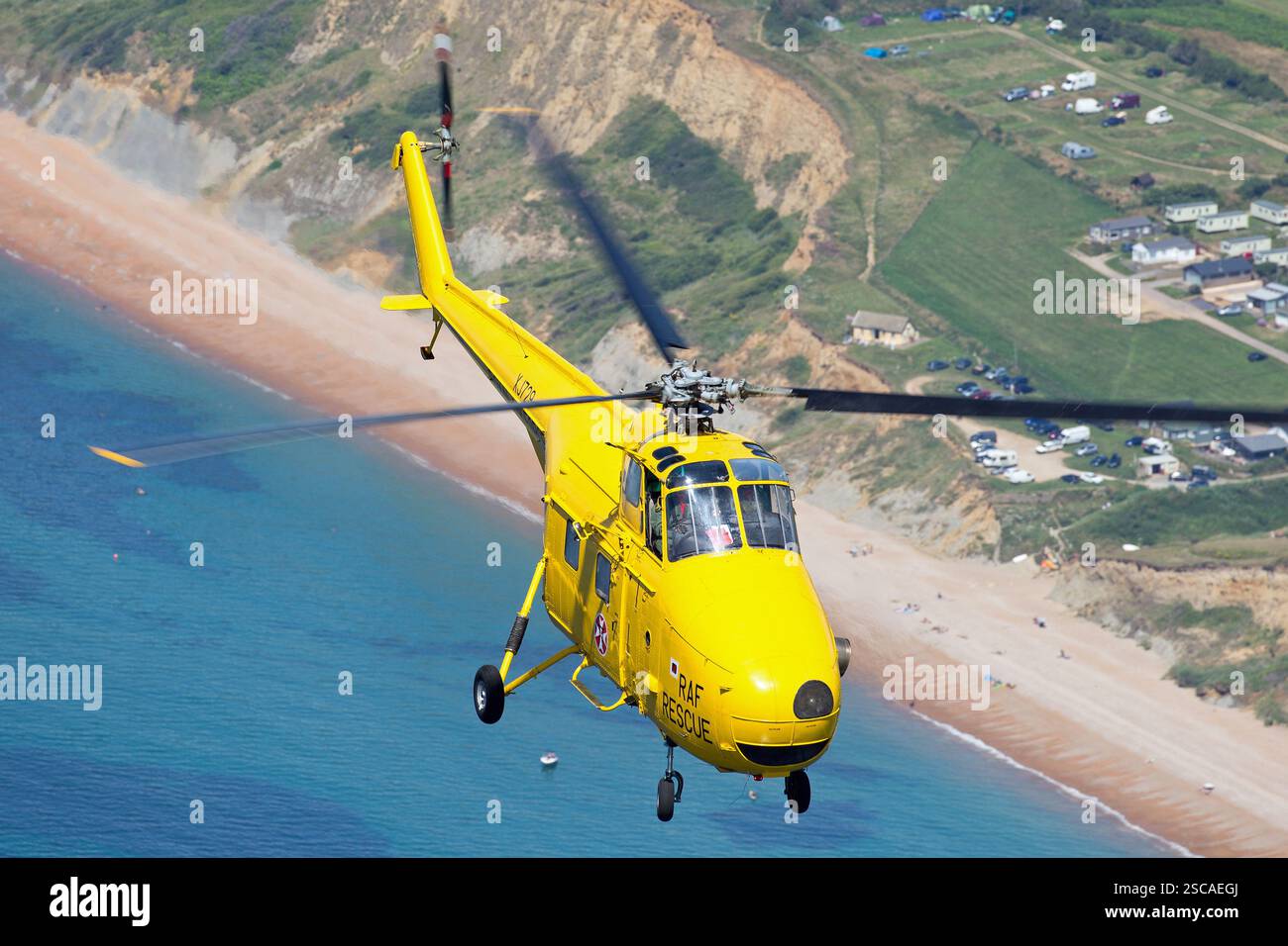 A second image of the Westland Whirlwind helicopter in flight. This ...