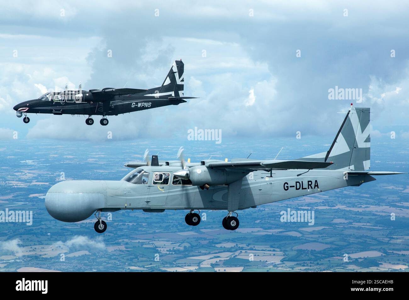 Britten-Norman Defender performing aerial surveillance Stock Photo - Alamy
