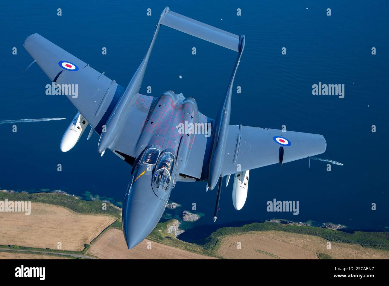 De Havilland Sea Vixen (FAW.1) performing a maneuver in an air-to-air shoot. Known for its ...