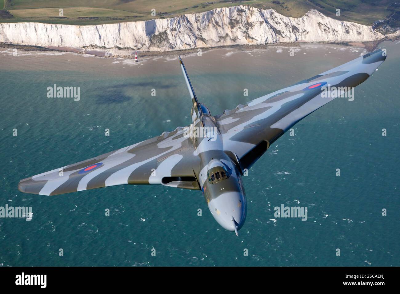 Avro Vulcan, performing high-speed passes during an air-to-air photo ...