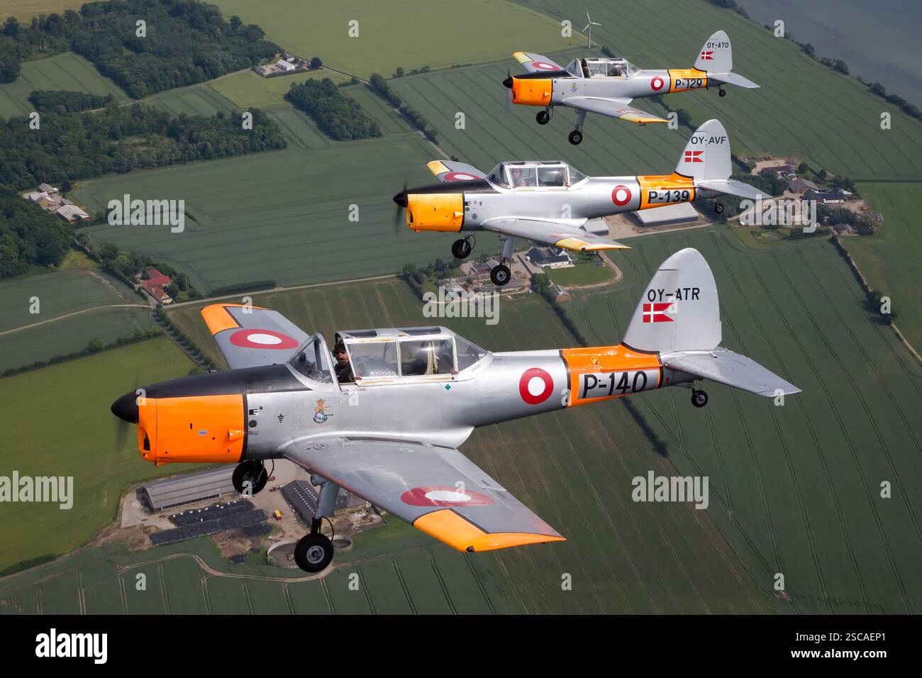 Danish Air Force De Havilland DHC-1 Chipmunk (Chip Chaps) performing ...