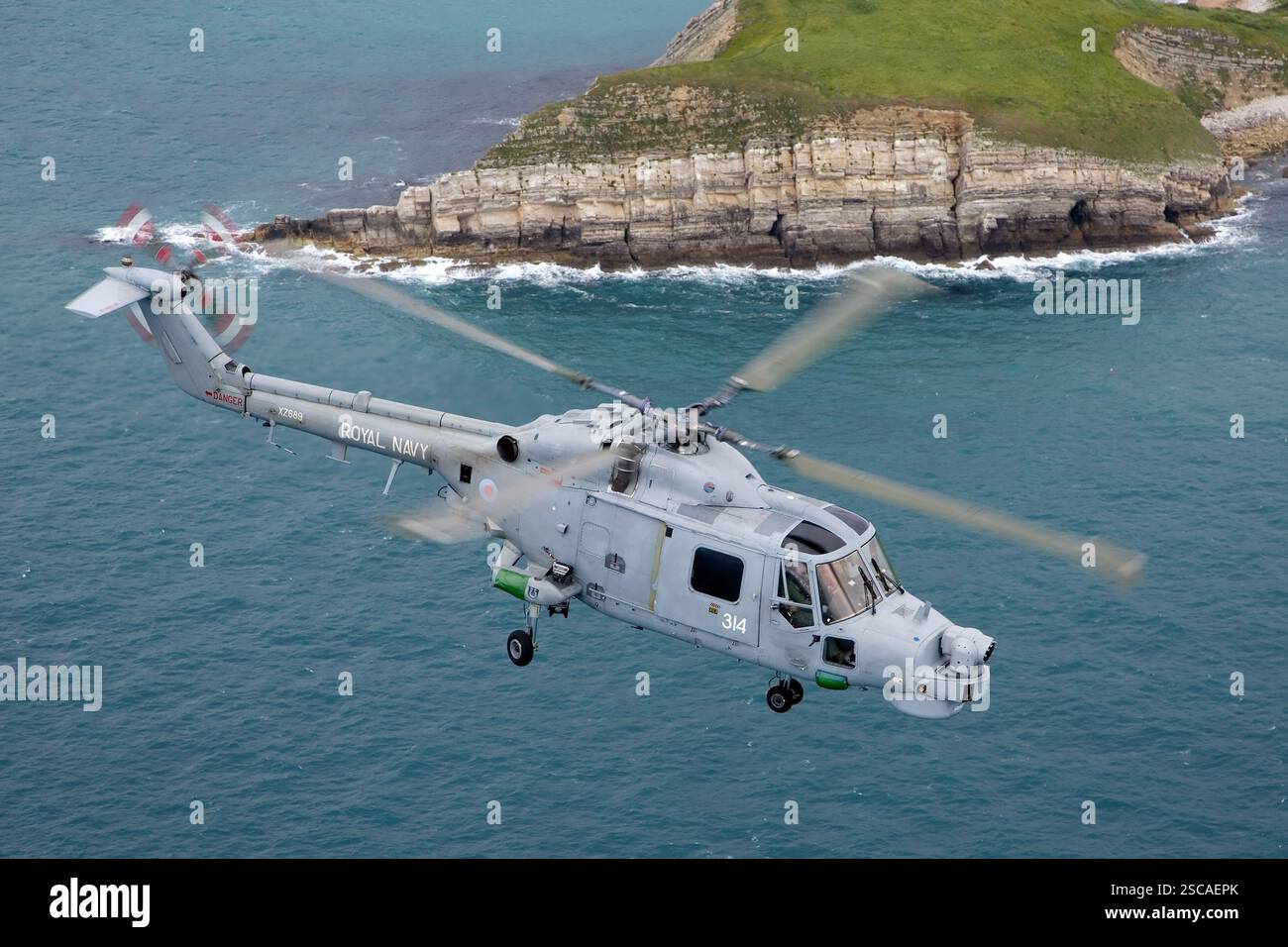 Royal Navy Lynx helicopter in flight, emphasizing its versatility and ...
