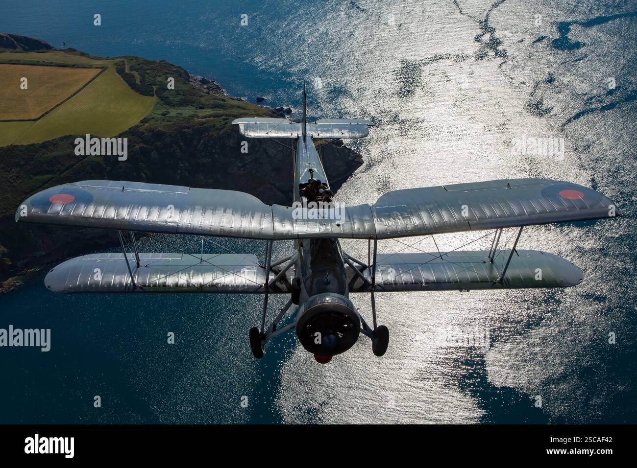 Fairey Swordfish in flight during an air-to-air photo shoot. Known for ...