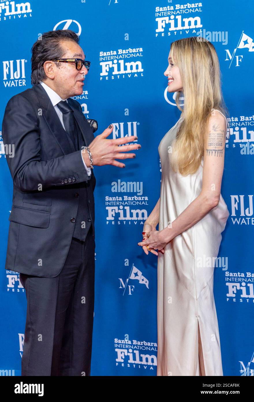 SBIFF Executive Director, Roger Durling and Angelina Jolie at the 40th ...