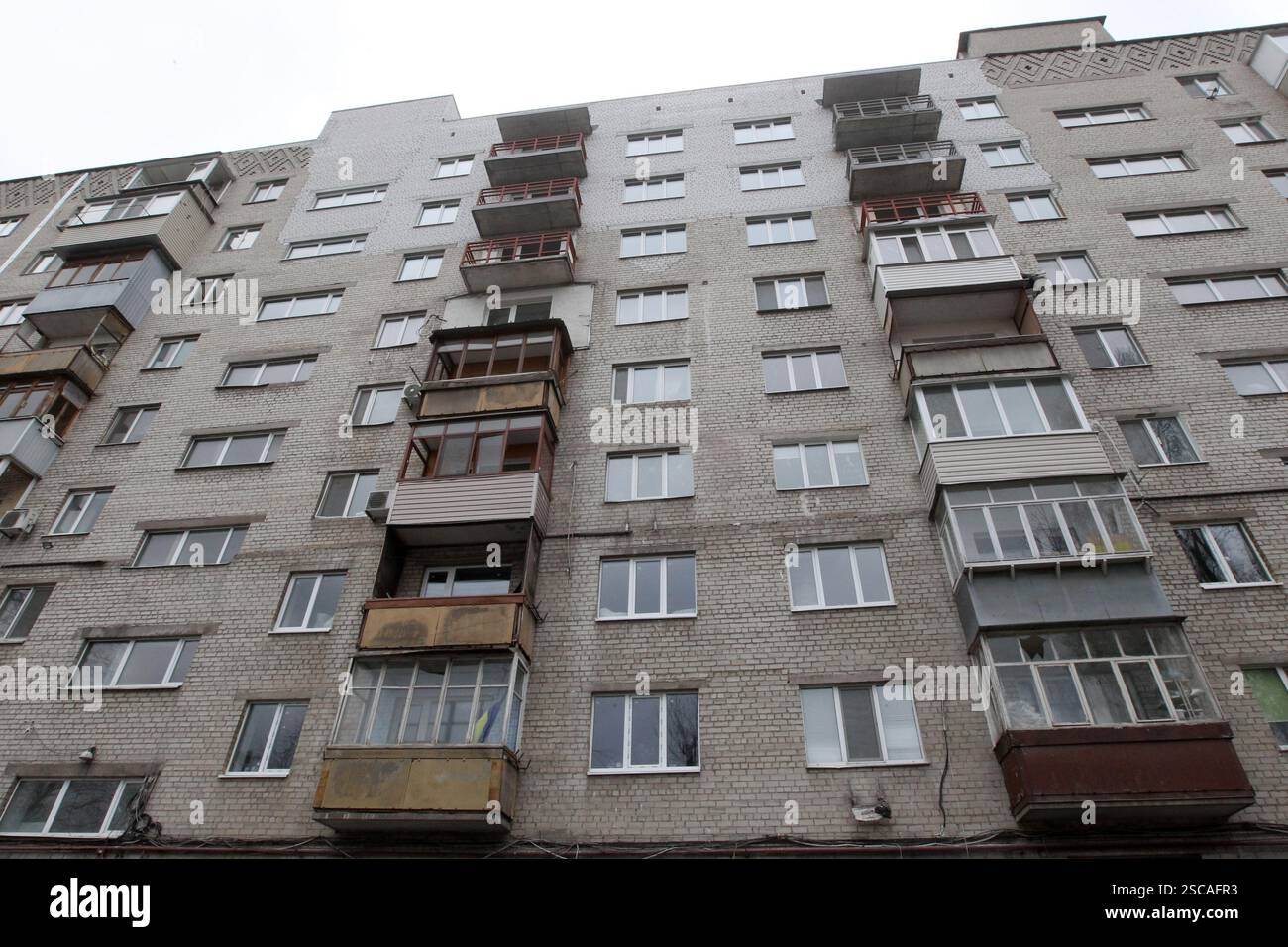 Non Exclusive: DNIPRO, UKRAINE - FEBRUARY 5, 2025 - A multi-storey ...