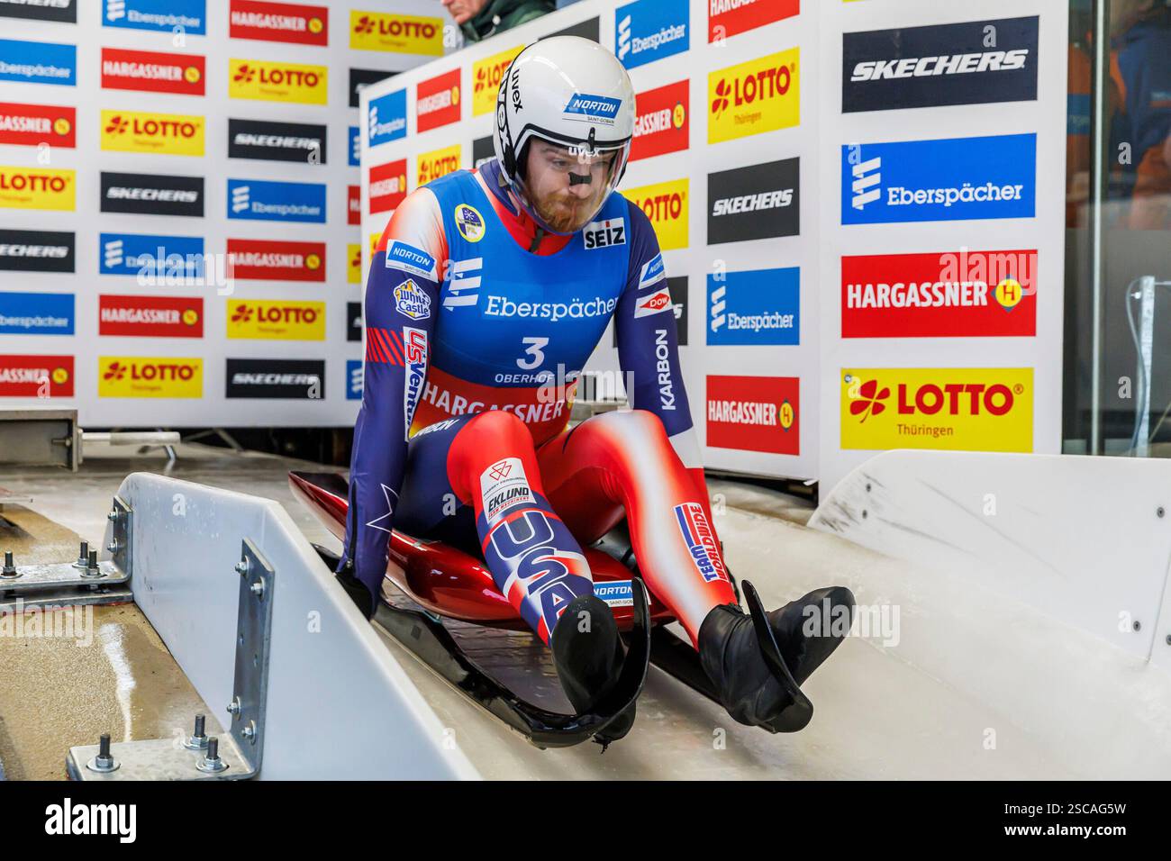Jonathan Eric Gustafson (USA) beim Start, 26.01.2025, Oberhof ...