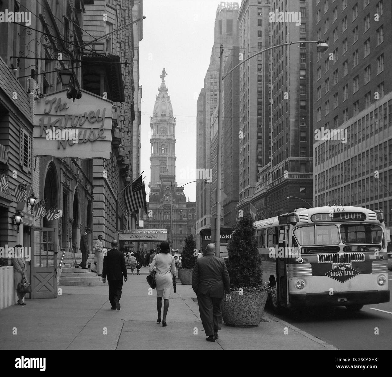 The southern Broad Street in Philadelphia. In the background the ...